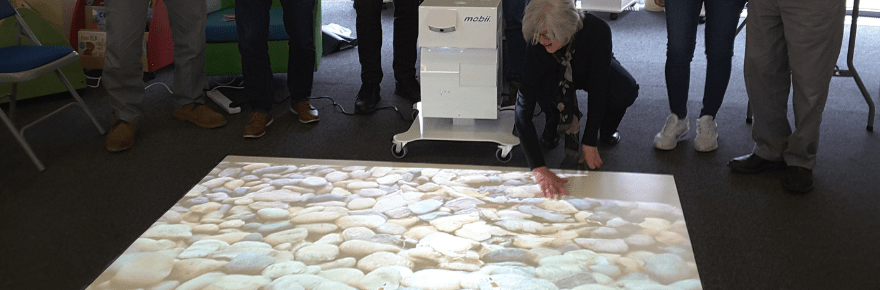 Interactive sensory table support library users with dementia ...